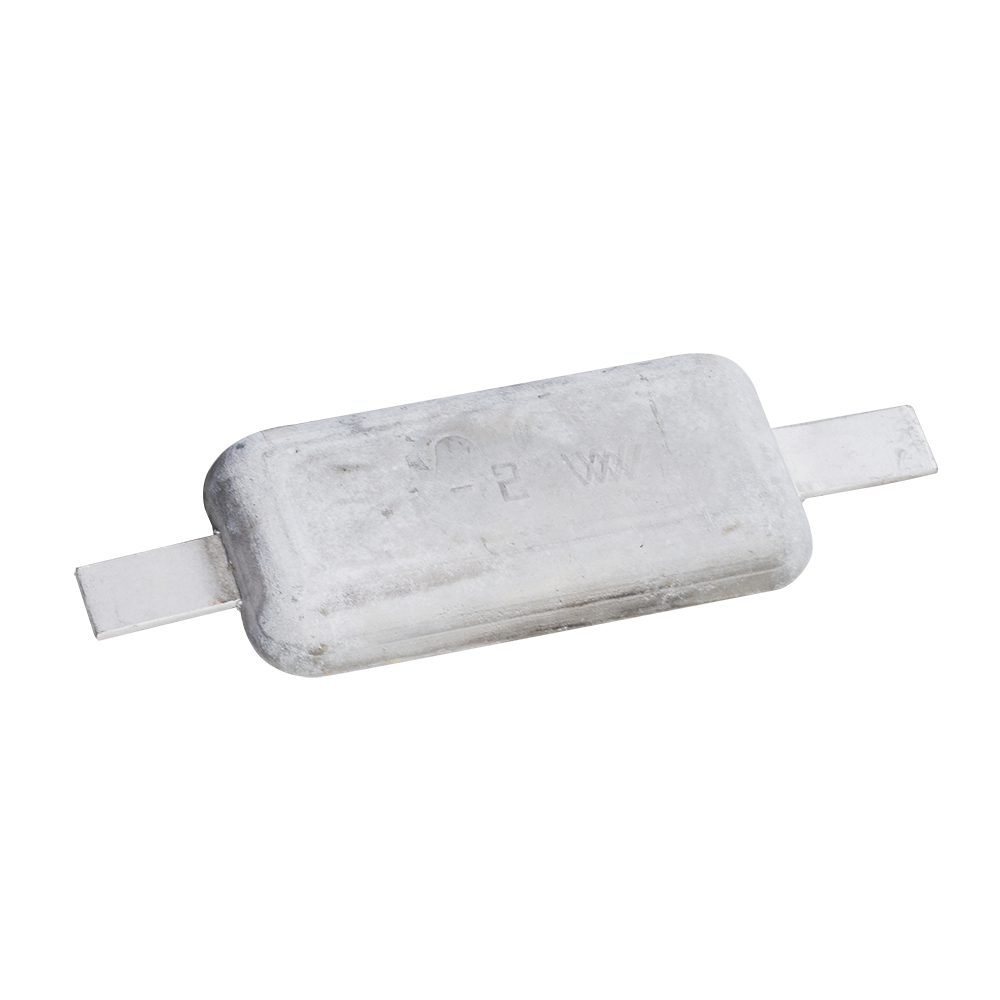 Rectangular Aluminum Hull Anode with Single Strap - Jennings Anodes