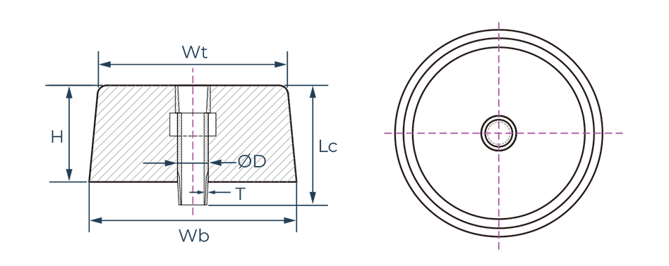 Round High Temperature Zinc Anode - Jennings Anodes